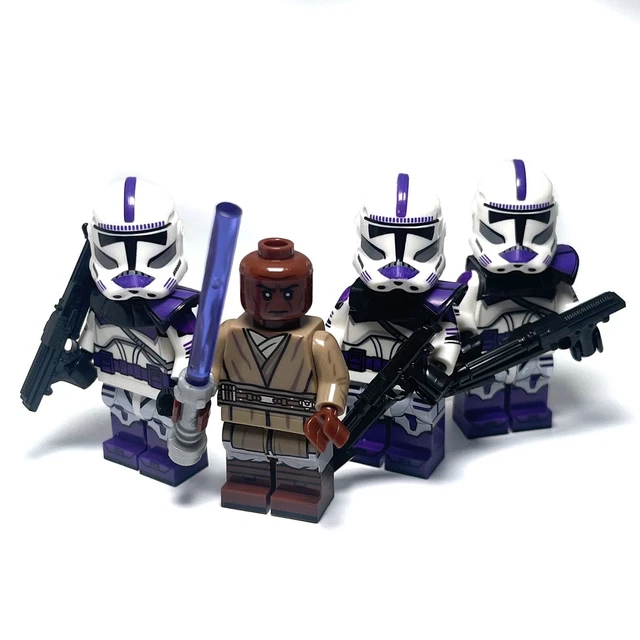 CUSTOM MACE WINDU Lego 187th Legion Purple Clone Troopers Star Wars ...