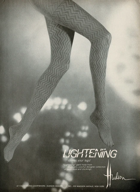 1960S VINTAGE HUDSON Pantyhose Stockings Lingerie Fashion Photo Print ...
