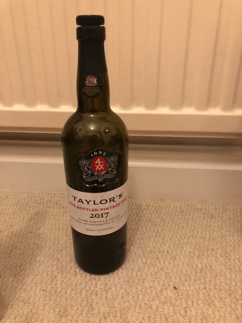 TAYLOR'S VINTAGE PORT empty bottle still smells of port with cork lid £ ...
