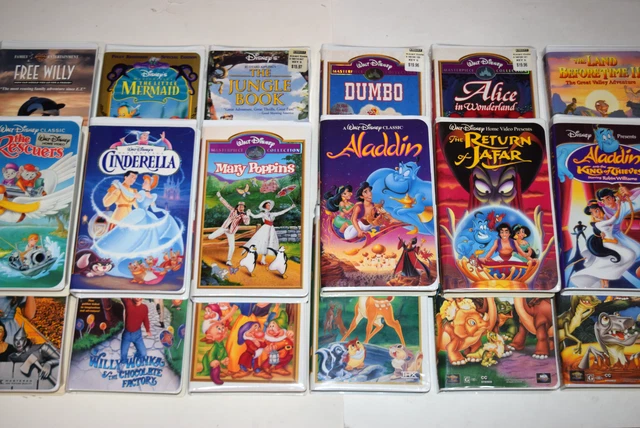DISNEY AND ANIMATED Family Classic Movie Collection VHS Clamshell Case ...