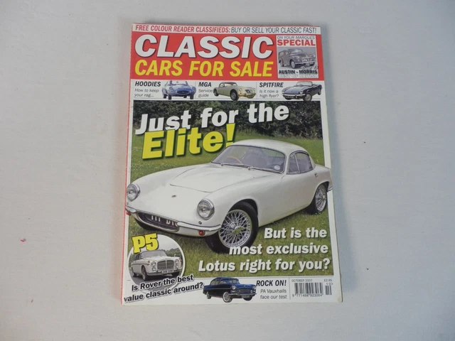 CLASSIC CARS FOR Sale Magazine October 2007 £3.99 - PicClick UK