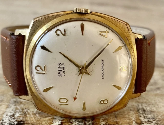 VINTAGE SMITHS MECHANICAL 7 JEWELS 1960’s MEN’S WRISTWATCH GOOD WORKING ...