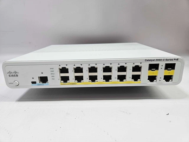 Cisco Catalyst 2960 C Series Poe 8 Ports Network Switch Ws C2960c 12pc L 20 63 Picclick Ca