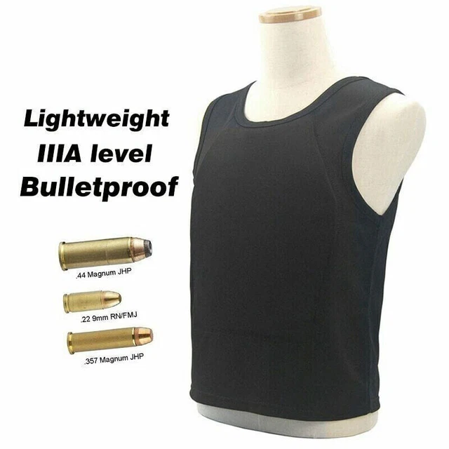 STOCK BULLETPROOF VEST NIJ IIIA Level Lightweight Hidden Anti-Bullet ...