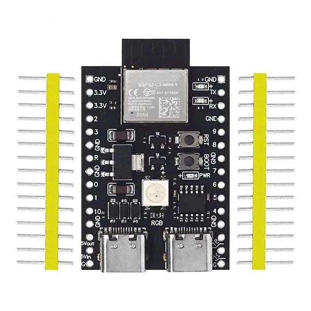 SCHEDA DI SVILUPPO ESP32-C3 Dual Type-C WiFi Bluetooth BLE5.0 DevKitM-1 Core8312 EUR 8,95 ...