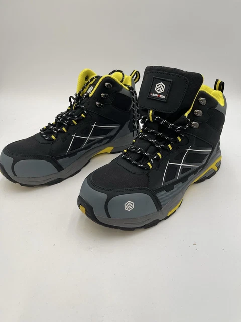 LARNMERN 170202 WORK Boots Mens Black Steel Toe Slip Resistant Size 13 ...