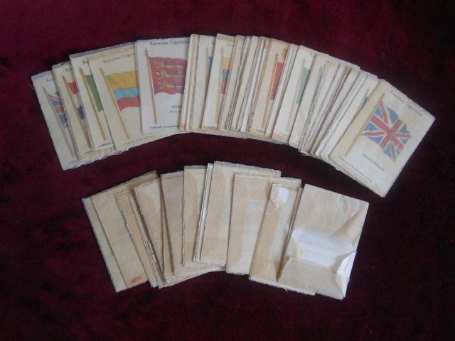 NATIONAL FLAGS X58/60 PART SET ONLY! Kensitas/Wix 1934 in original ...
