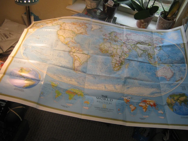 THE WORLD PHYSICAL + THE WORLD POLITICAL MAP 1996 National Geographic ... THE WORLD PHYSICAL + THE WORLD POLITICAL MAP 1996 National Geographic ...