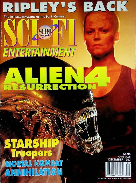SCI-FI ENTERTAINMENT MAGAZINE December 1997 Alien 4 Resurrection $9.99 ...