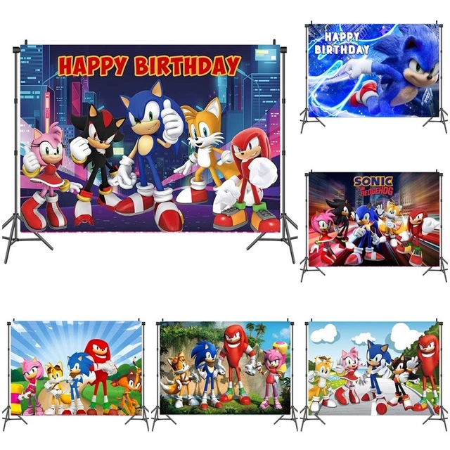 SONIC THE HEDGEHOG Kids Birthday Party Backdrop Studio Home Photo ...