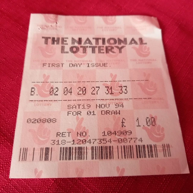 RARE, THE NATIONAL Lottery First Day Issue , Lottery Ticket, 1994 £4.99 ...