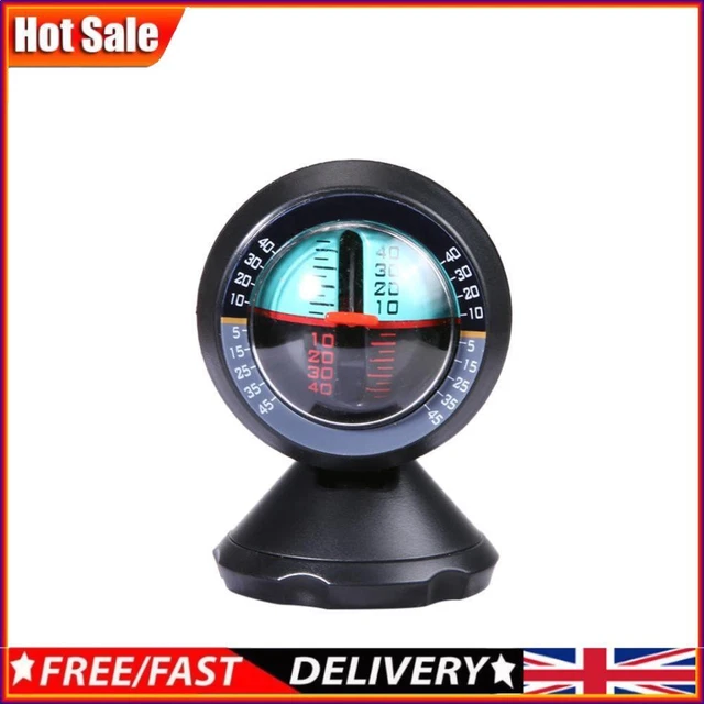 CAR INCLINOMETER LEVEL Tilt Gauge Indicator Slope Meter Gradient ...