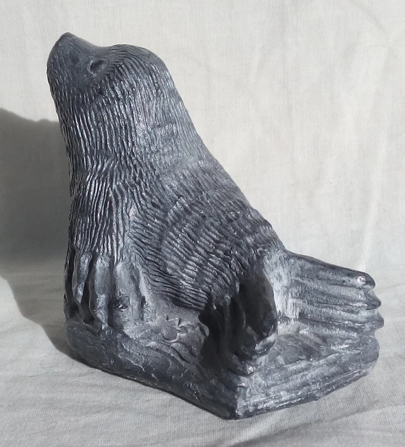 INUIT ART HAND Carved Soapstone Sculpture Of A Seal By Al Wolf £27.70 ...