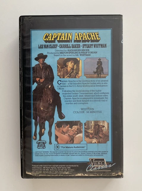 CAPTAIN APACHE [VHS] Video Classics Ex-Rental Tape Lee Van Cleef 1971 Action £20.91 - PicClick UK
