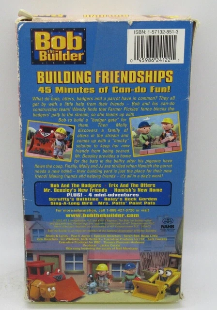 BOB THE BUILDER: Building Friendships Animated Vhs Video, 4 Episodes ...