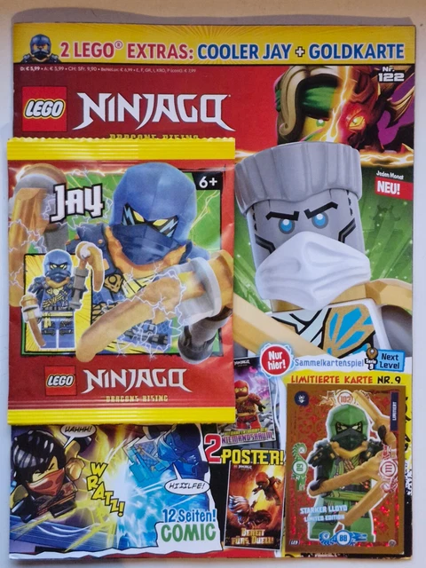 LEGO NINJAGO COMIC Nr. 122 mit Figur Jay + Limitierte Karte Nr. 9 ...