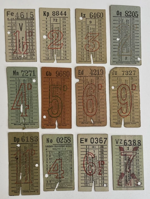 LONDON TRANSPORT USED Tickets Ticket Buses Bus Trolleybus x12 A67 $9.47 ...