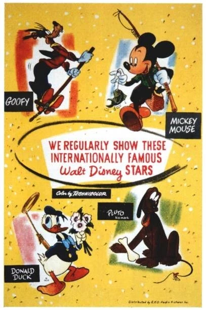 HISTORIC WALT DISNEY Stars 1947 Mickey Mouse Advertising Postcard $6.00 ...