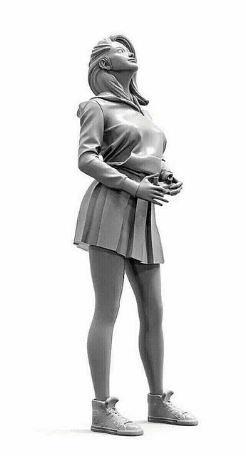 UNPAINTED 1/24 SEXY College Girl Female Resin Figure Model Kit ...