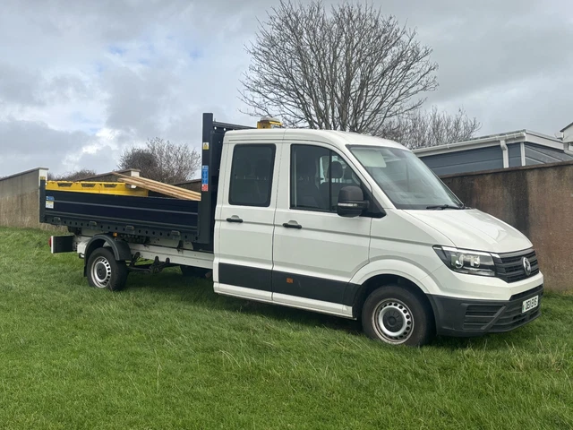 VW CRAFTER DROP-SIDE Tipper Crew Cab 2019 - Immaculate Condition £ ...