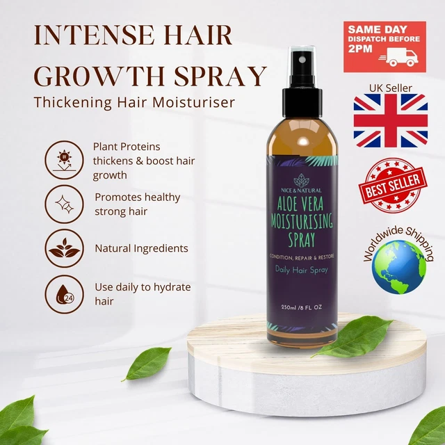 ALOE VERA SPRAY Capelli Trattamento Crescita Anti Perdita Capelli per ...