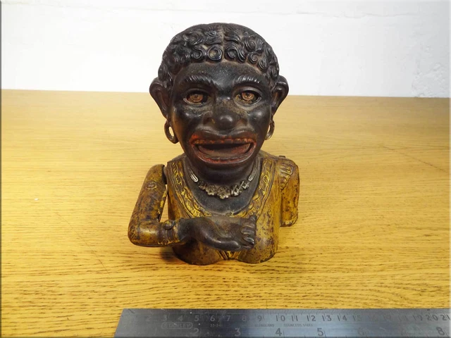 DINAH CAST IRON Money Box c 19th Century Vintage Metal Toy Serial No ...
