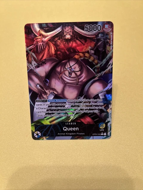 ONE PIECE TCG Queen Alt Art Leader OP04 - 040 Mint X1 $17.50 - PicClick