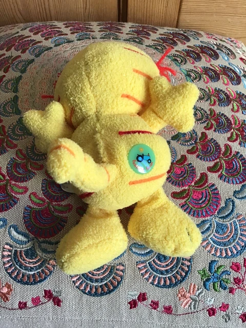 VINTAGE CHAD VALLEY Funtime Farm Yellow Red Cat Kitten Plush Soft Toy 6 ...