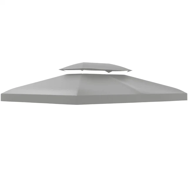 OUTSUNNY 3X4M GAZEBO Replacement Roof Canopy 2 Tier Top UV Cover Light ...