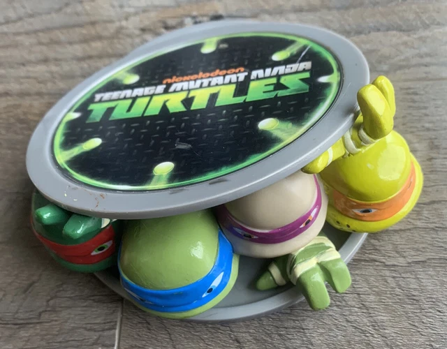 TMNT BIRTHDAY CAKE Topper Viacom Decopac Nickelodeon Sewer Lid 4.5 ...