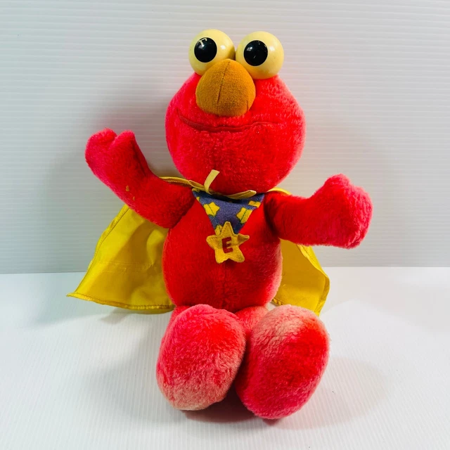 TYCO 1997 SESAME Street Super Muppet Elmo Plush Toy Rare European $30. ...