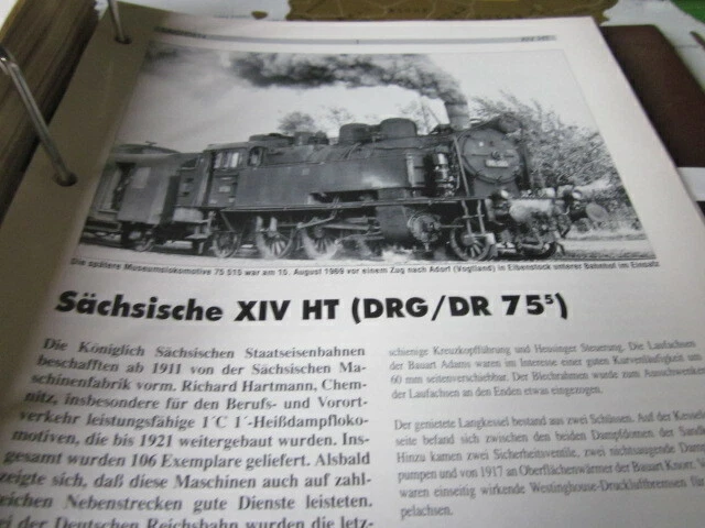 NEBEN - SCHMALSPURBAHNEN N 15 sächsische XIV HT DRG DR 75.5 EUR 4,24 ...
