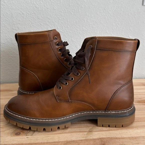 VANCE CO MENS Denver Block Heel Lace-Up Boots 8.5 new £54.16 - PicClick UK