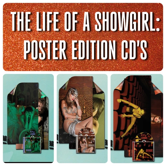 TAYLOR SWIFT THE Life of a Showgirl Poster Edition CD Bundle £49.99 ...