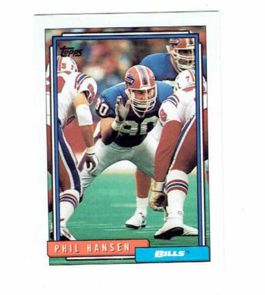 CARTE DE FOOTBALL Phil Hansen Buffalo Bills Defensive End #415 Topps ...