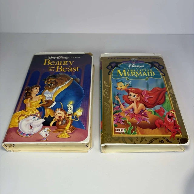 WALT DISNEY PRINCESS VHS Bundle Beauty And The Beast/The Little Mermaid ...
