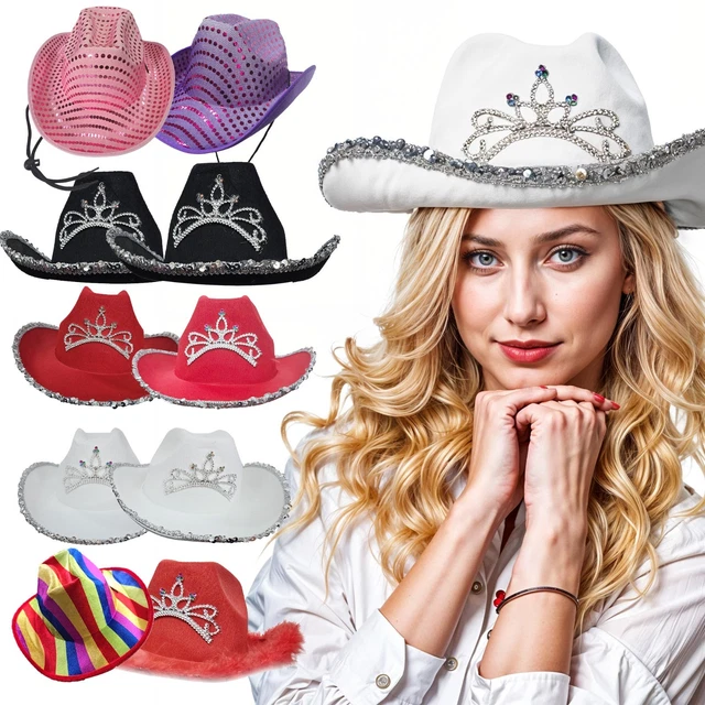 TEXAN COWBOY HAT Adult Wild Western Cowgirl Cap Halloween Fancy Dress ...