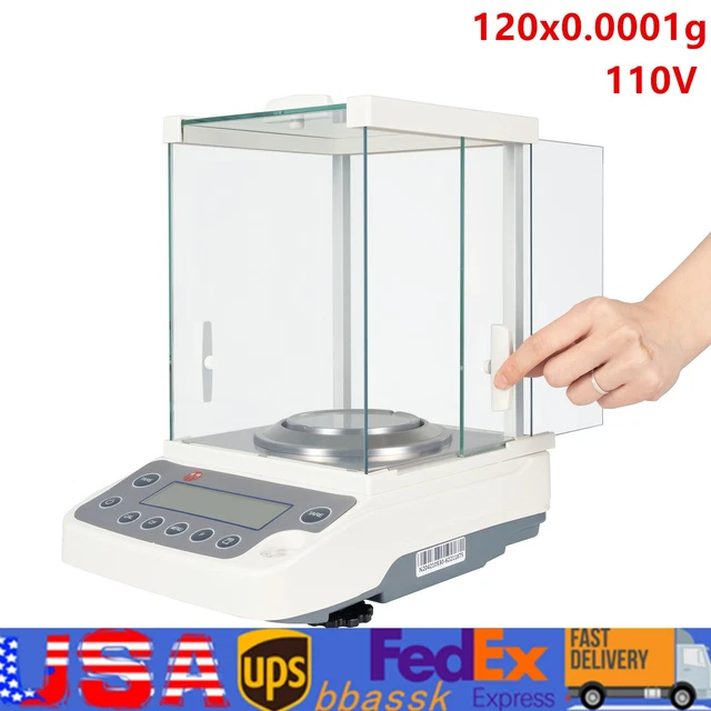 DIGITAL ELECTRONIC ANALYTICAL Balance Precision Lab Scale 120 x 0.0001g ...