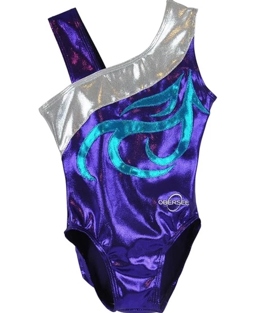 OBERSEE LEOTARD Gymnastics Energy Purple Girls £17.87 - PicClick UK
