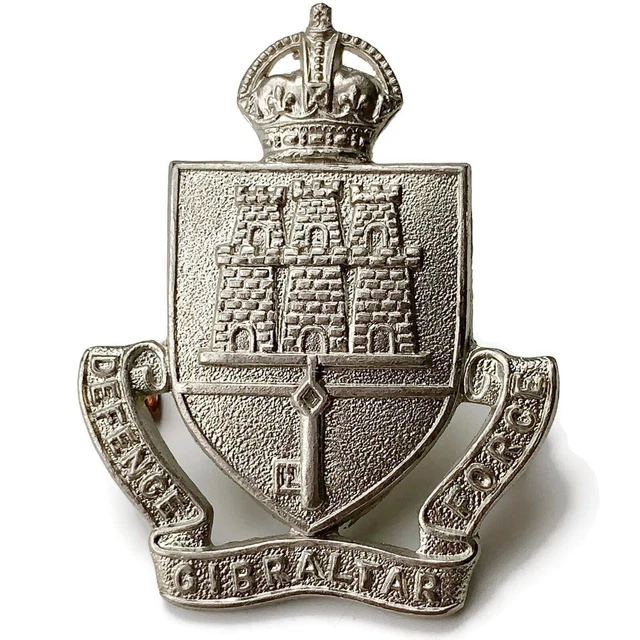 WW2 GIBRALTAR DEFENCE Force British Army Colonial Regiment Cap Badge ...