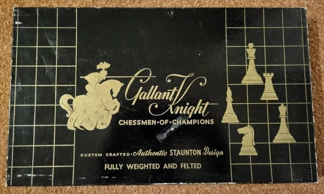 GALLIANT KNIGHT CHESSMEN of Champions Vintage Chess Set $9.95 - PicClick