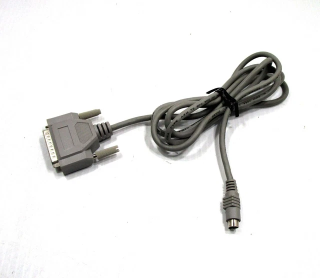 VINTAGE APPLE COMPATIBLE DB25 Male to Mini-Din 8 pin Printer Cable 6 ft ...