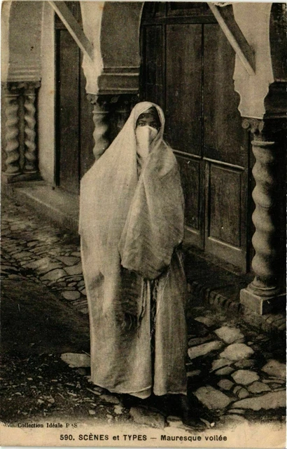 CPA AK IDEALE 590 Scenes et Types Mauresque voilee ALGERIE (821483) EUR ...