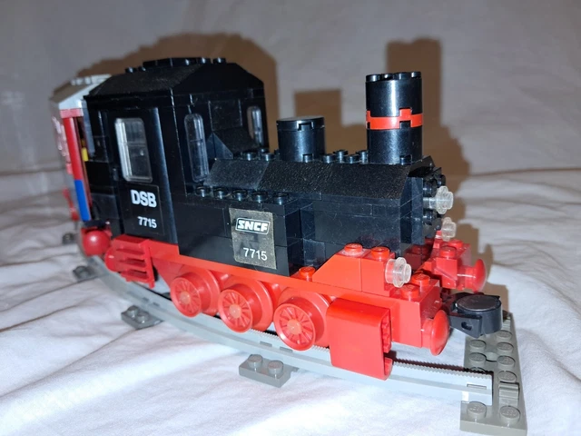 VINTAGE 1985 LEGO 7715 PUSH-ALONG PASSENGER STEAM TRAIN COMPLET BOÎTE ...