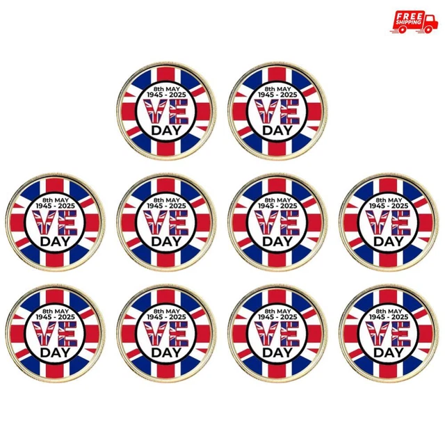 VE DAY 80TH Anniversary Pin Badge VE Day Badge VE Day 1945-2025 Lapel ...
