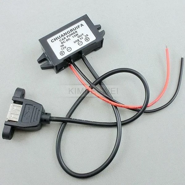 DC/DC STEP DOWN Converter/Converter 12V to 5V 3A 15W USB Power Supply ...