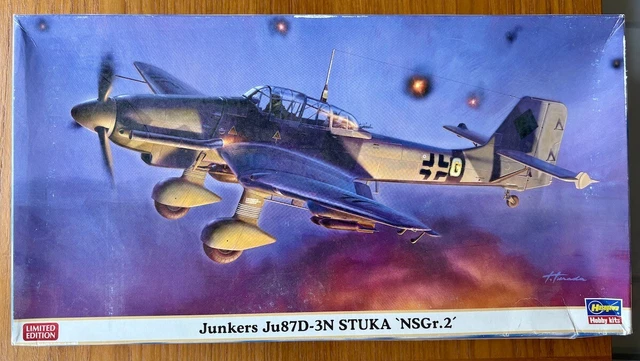 HASEGAWA 07323 JUNKERS JU87D-3N STUKA NSGr.2 KIT SCALA 1/48 EUR 33,09 ...
