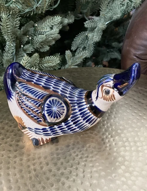 VINTAGE TONALA MEXICAN Pottery Duck Sandstone Figurine, MATEO, MEXICO ...