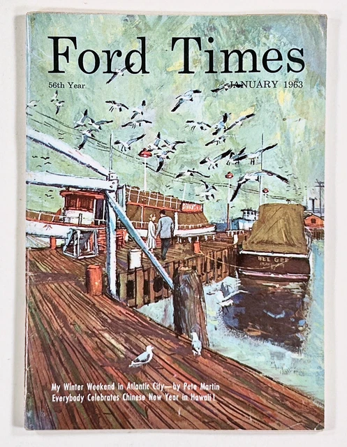 1963 JAN FORD TIMES "Owner's Magazine" ATLANTIC CITY Hawaii & Chinese ...