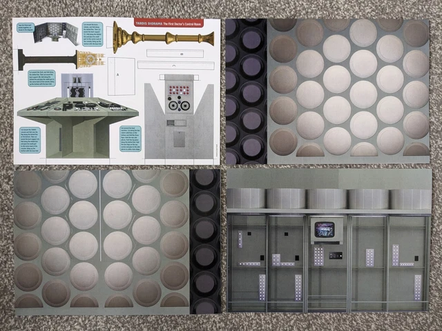 TARDIS DIORAMA THE First Doctors Control Console Room Walls Doors DWM ...